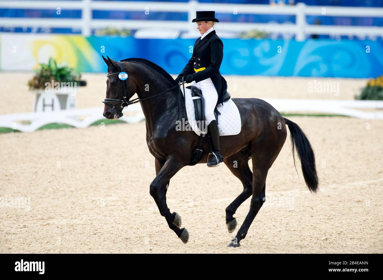 Olympic Games 2008, Hong Kong (Beijing Games) August 2008, Alena Tseliapushkina (BLR) riding ...