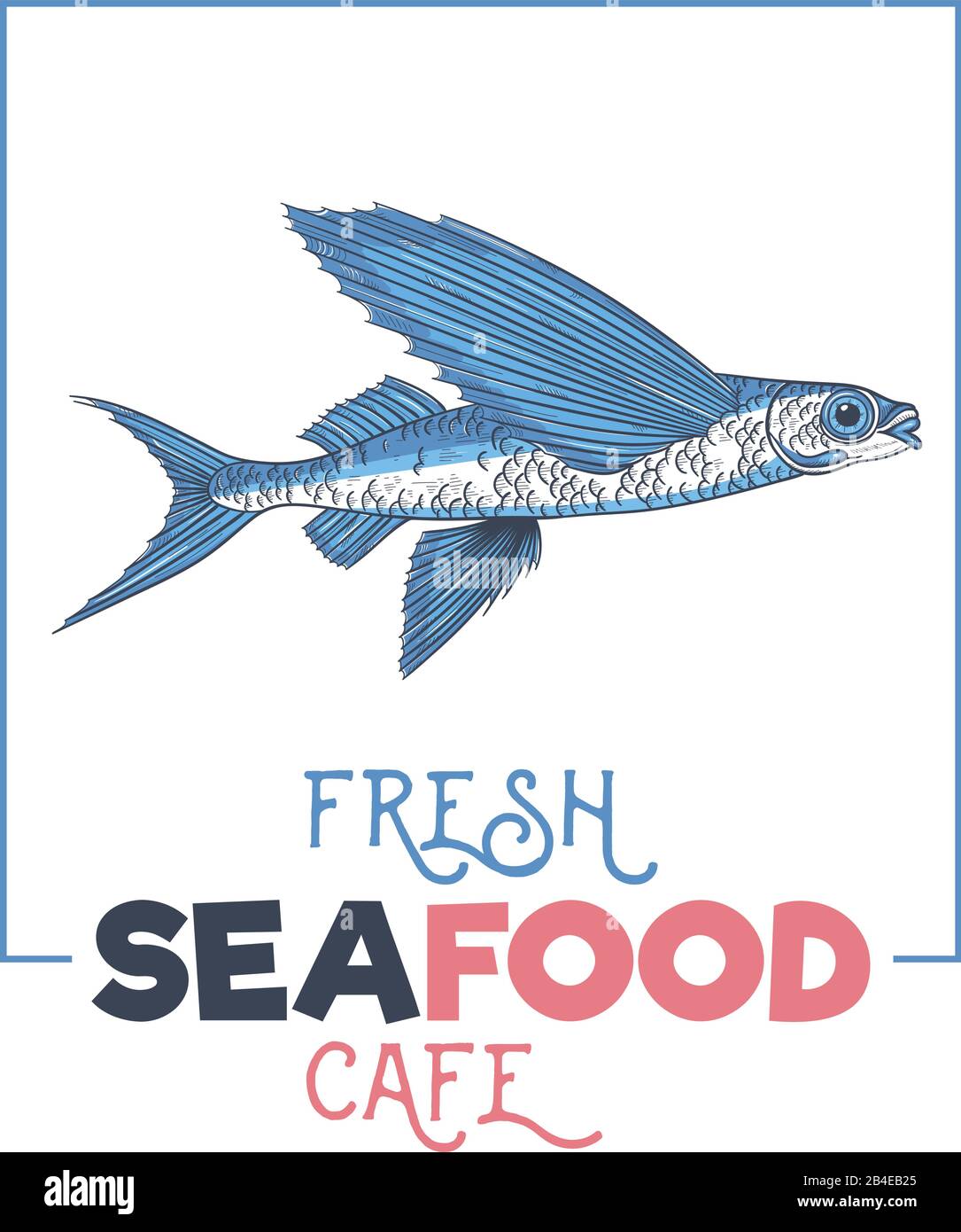 Flying fish cafe Stock Vector Images - Alamy
