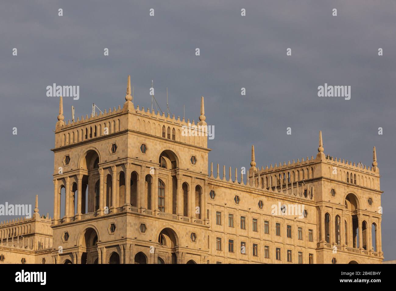 Azerbaijan, Baku, Dom Soviet, Government House, dawn Stock Photo - Alamy