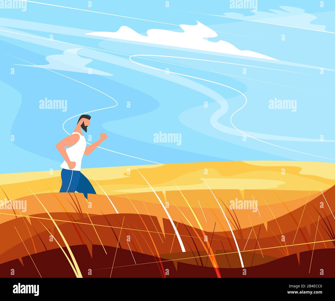 Jogging landscape Stock Vector Images - Alamy