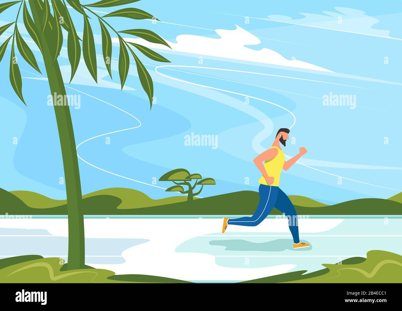 Jogging landscape Stock Vector Images - Alamy