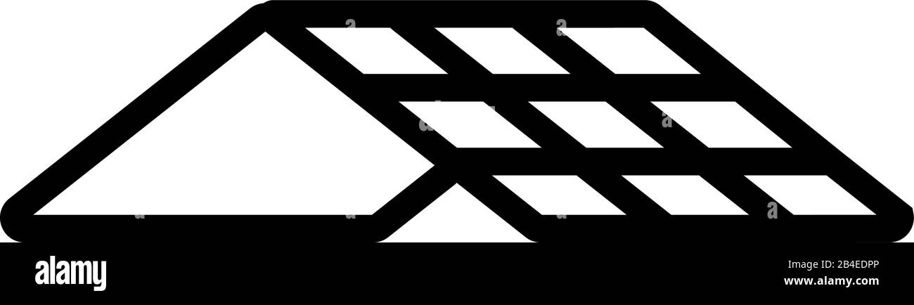 Roof icon vector. Isolated contour symbol illustration Stock Vector ...