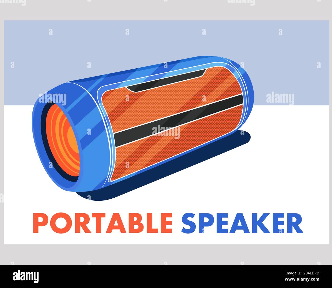 Portable wireless sound speaker Stock Vector Images - Alamy