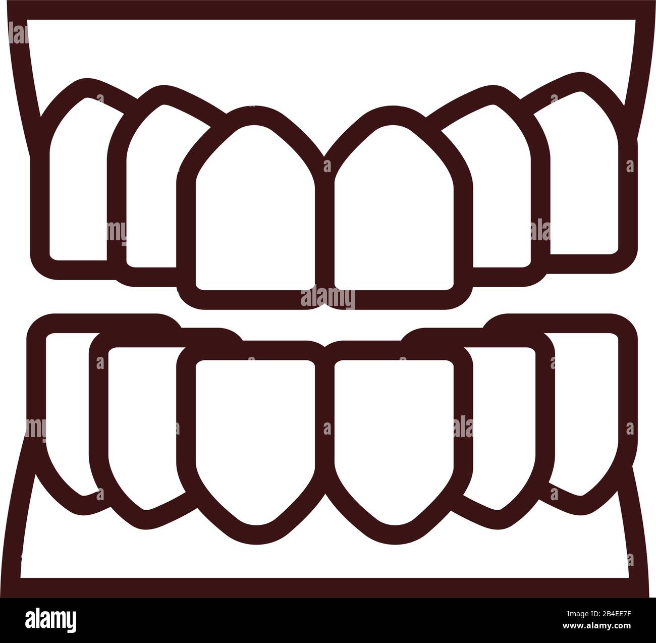 teeth body part line style Stock Vector Image & Art - Alamy