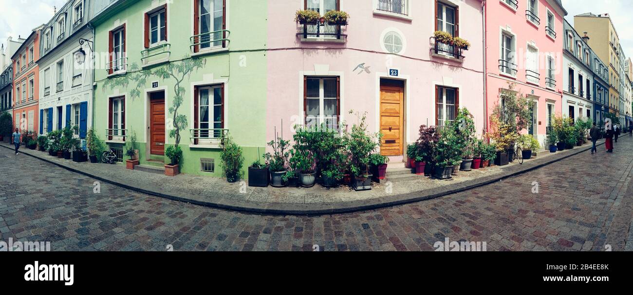Panoramic view row houses hi-res stock photography and images - Alamy