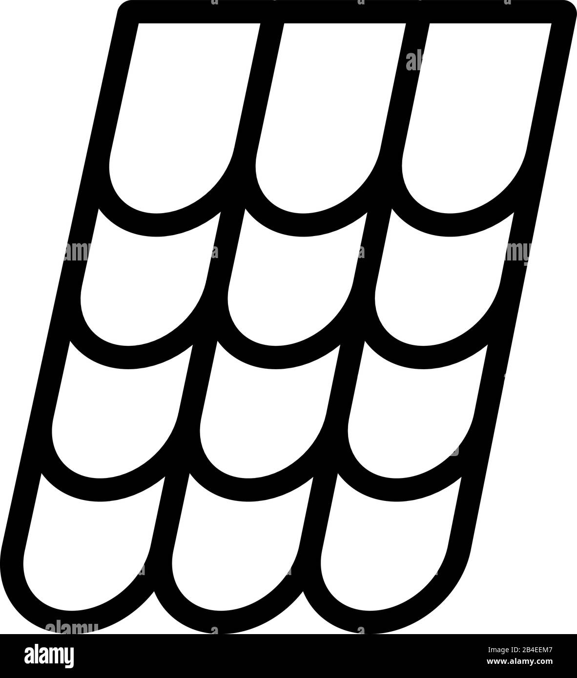 Roof icon vector. Isolated contour symbol illustration Stock Vector ...