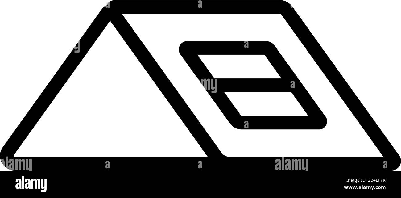 Roof icon vector. Isolated contour symbol illustration Stock Vector ...