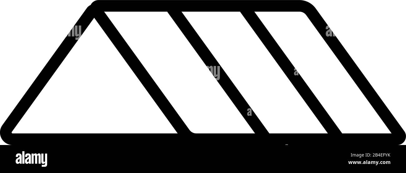 Roof icon vector. Isolated contour symbol illustration Stock Vector ...