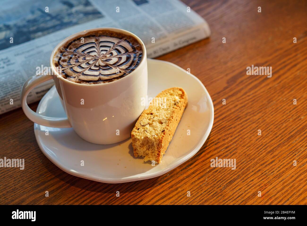 Coffee and Biscotti Break Stock Photo - Alamy