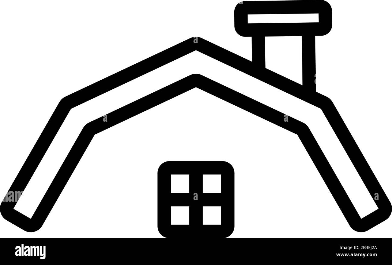 house Roof icon vector. Isolated contour symbol illustration Stock ...