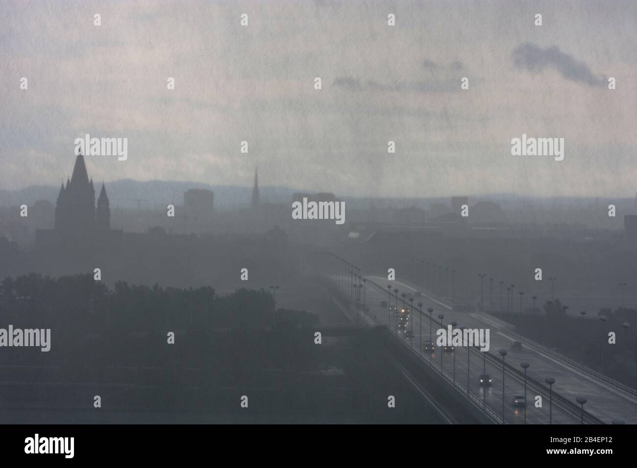Heavy rain over vienna city center hi-res stock photography and images ...