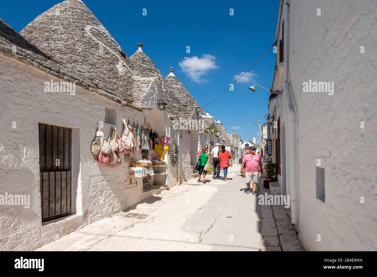 Alberobello, Provinz Bari, Salento, Apulien, Italien, Europa. Die ...