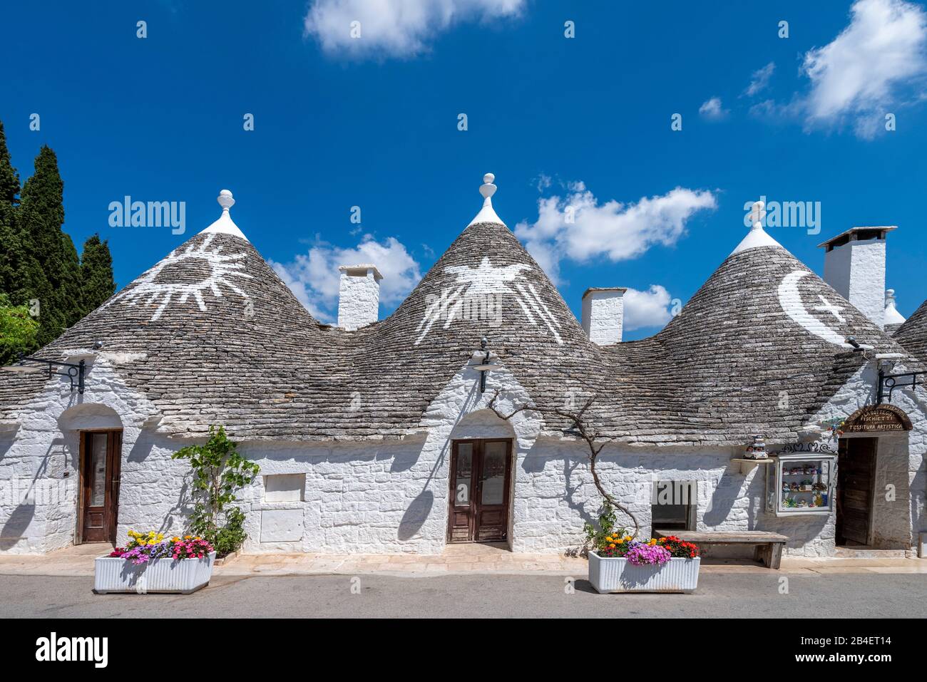 Alberobello, Provinz Bari, Salento, Apulien, Italien, Europa. Die ...