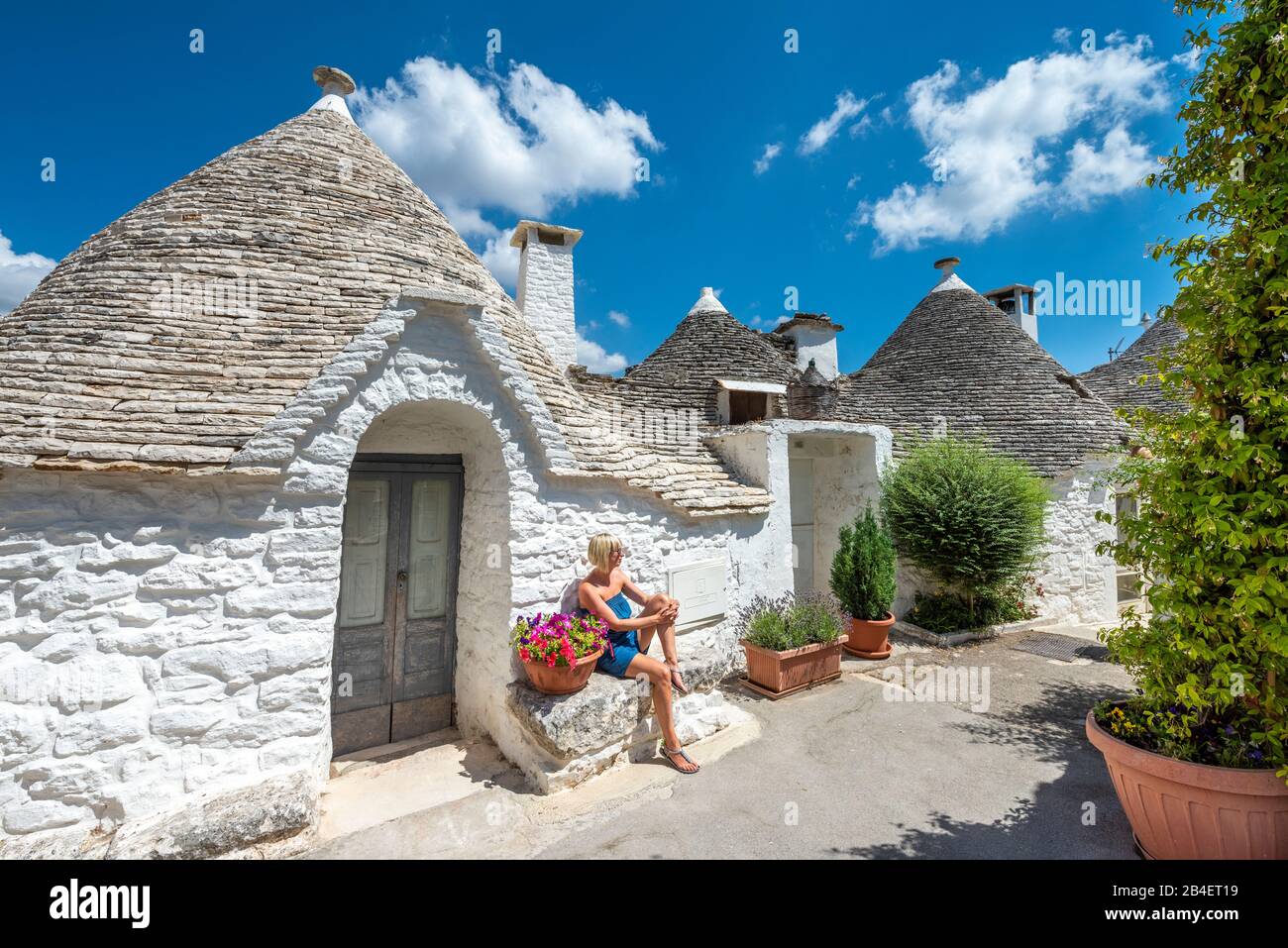 Alberobello, Provinz Bari, Salento, Apulien, Italien, Europa. Die ...