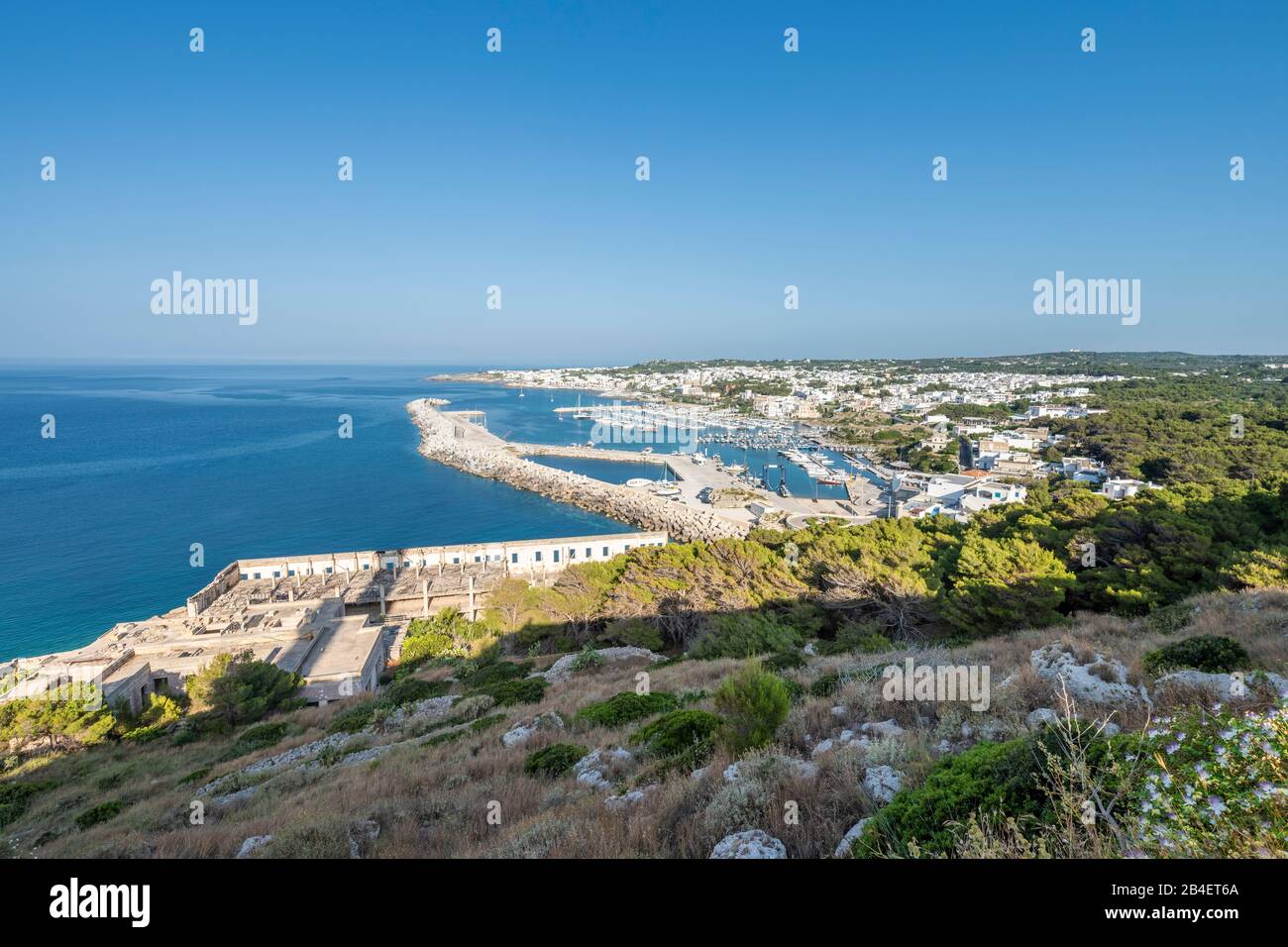 Santa Maria di Leuca, Salento, Apulien, Italien, Europa. Stadtansicht ...