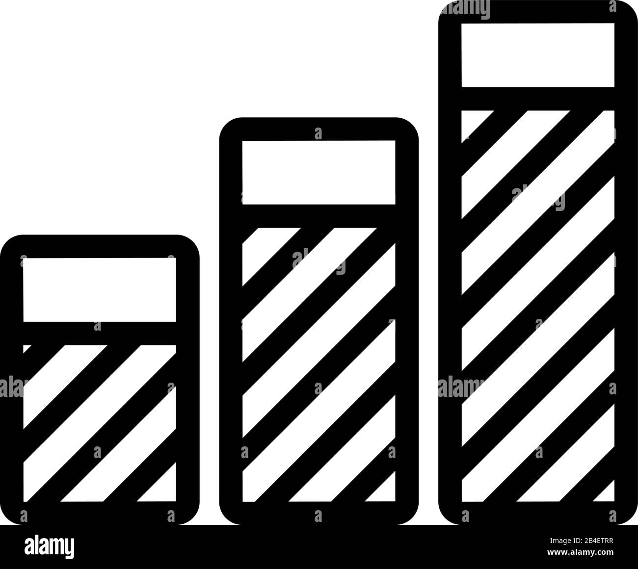 Rise chart icon vector. Isolated contour symbol illustration Stock ...