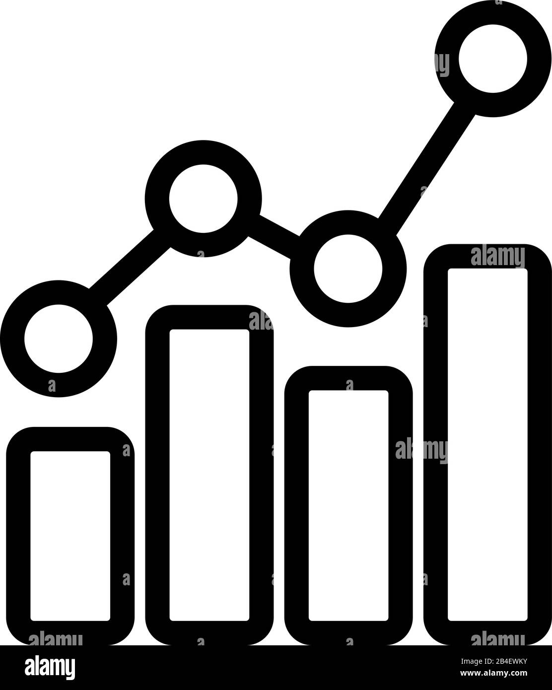 Rise chart icon vector. Isolated contour symbol illustration Stock ...