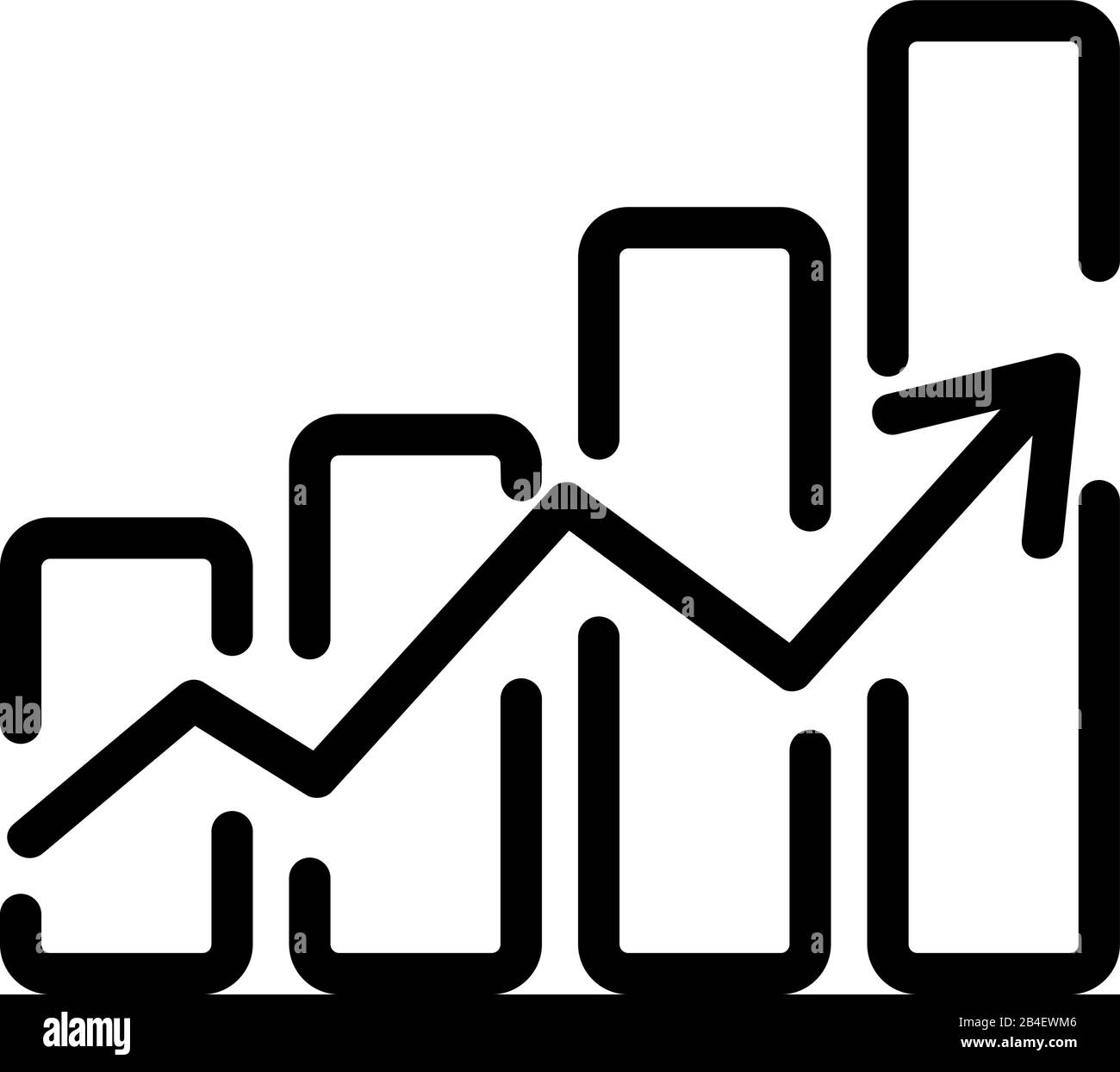 Rise chart icon vector. Isolated contour symbol illustration Stock ... Rise chart icon vector. Isolated contour symbol illustration Stock ...