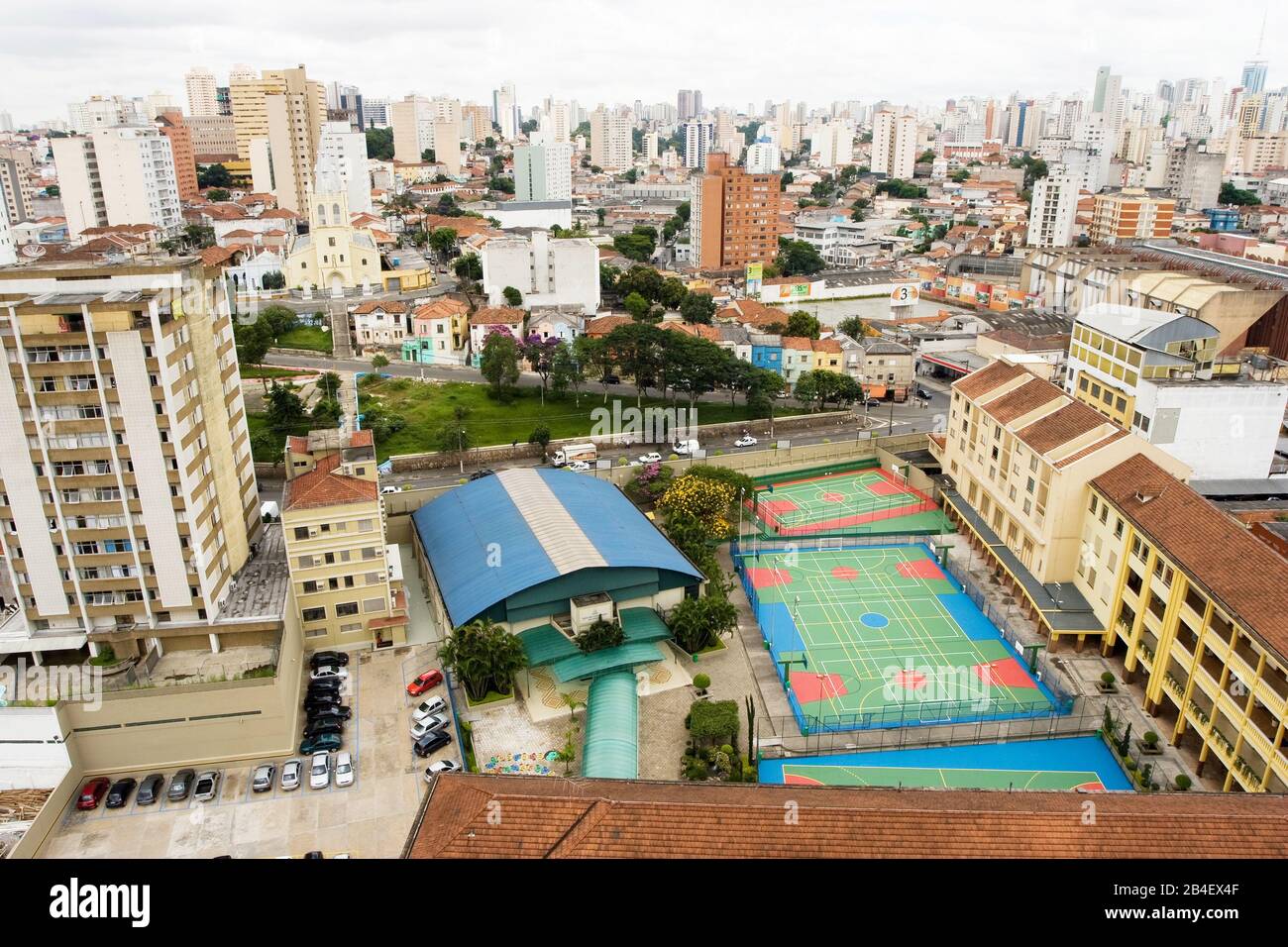 Aerial view of the Urbanization, Cambuci, São Paulo, Brazil Stock Photo ...