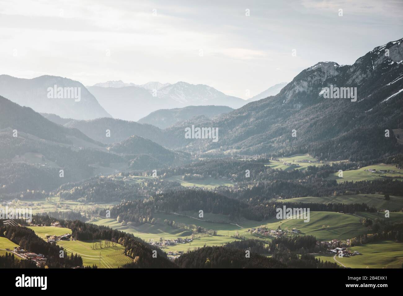 Austria, Wilder Kaiser, valley view Stock Photo - Alamy
