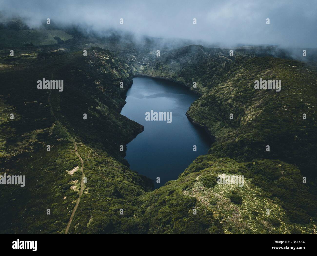 Azores, Flores, Lake Stock Photo - Alamy