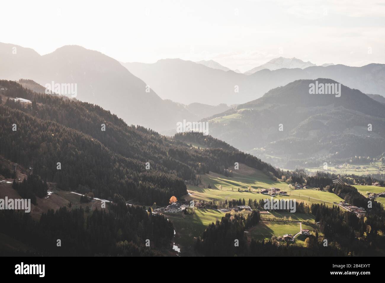 Austria, Wilder Kaiser, valley view Stock Photo - Alamy