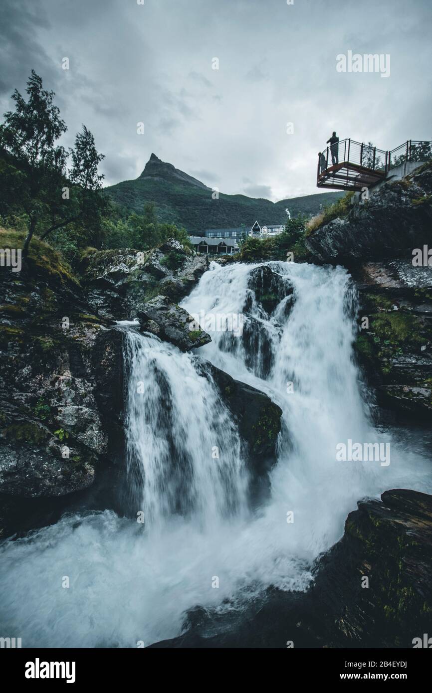 Geiranger waterfall hi-res stock photography and images - Alamy