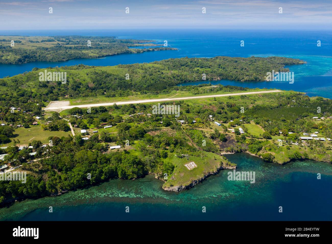 Aerial View of Tufi with Aristrip, Cape Nelson, Oro Province, Papua New ...