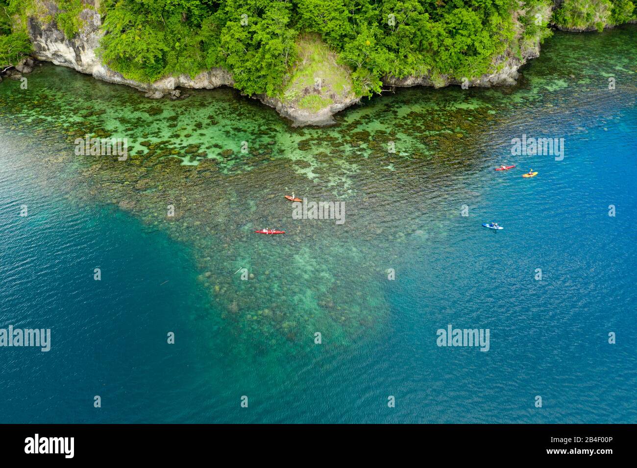 Kayaking in Fjords near Tufi, Tufi, Cape Nelson, Papua New Guinea Stock ...