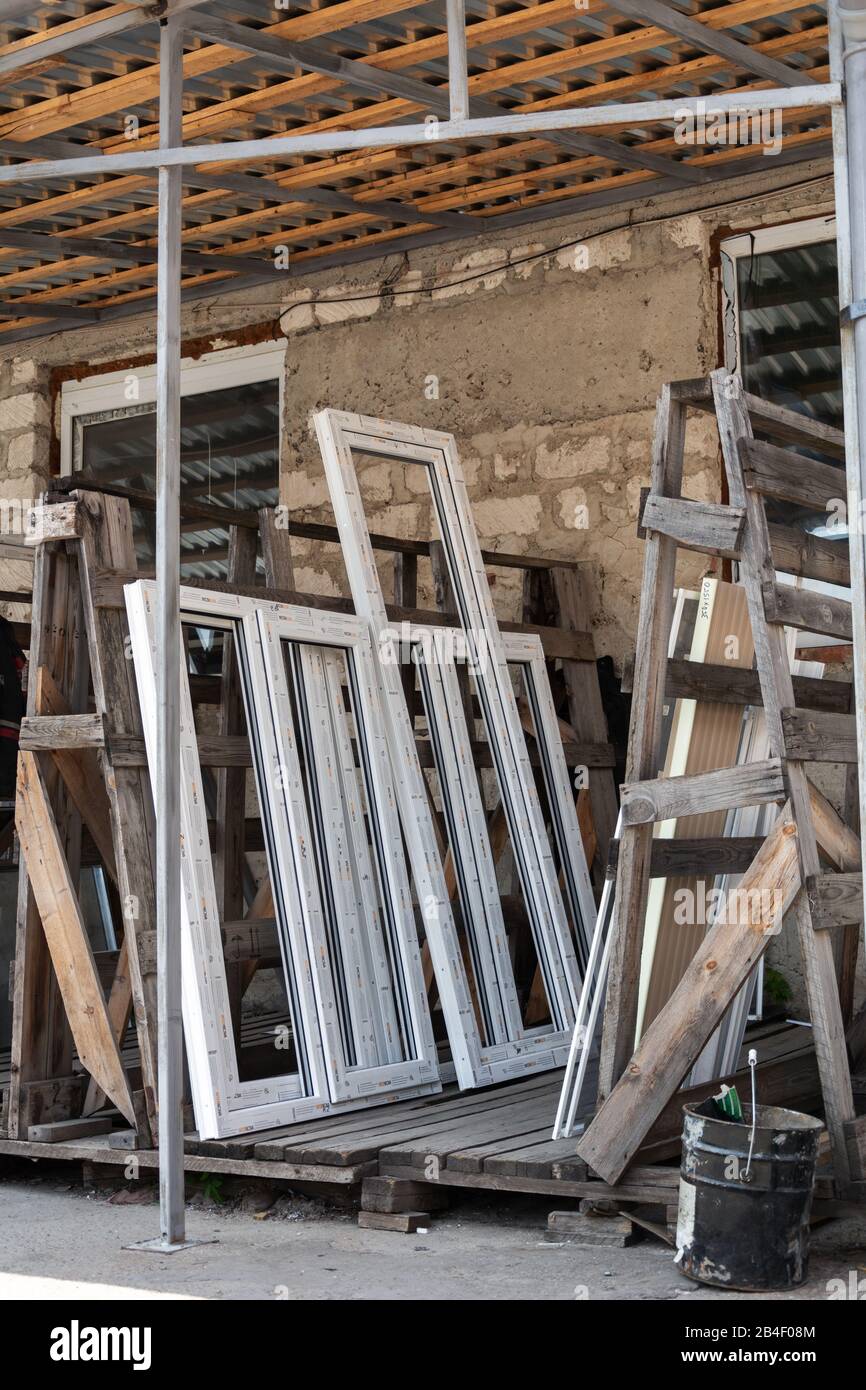 PVC windows (plastic windows) manufacturing, window frame profile ...