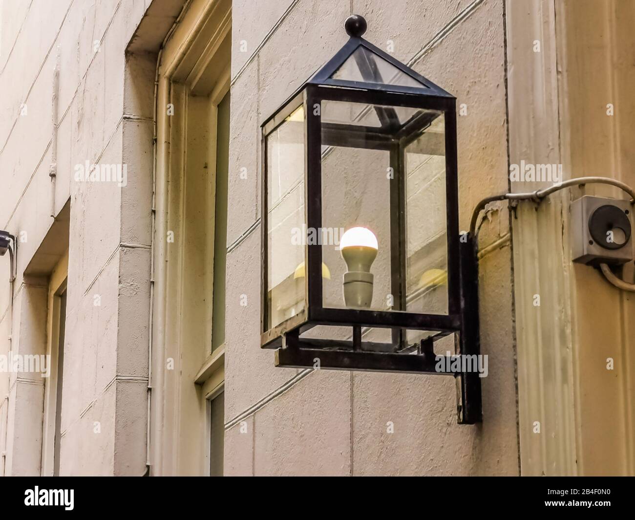 Modern design lamppost, city lighting and architecture, new street ...