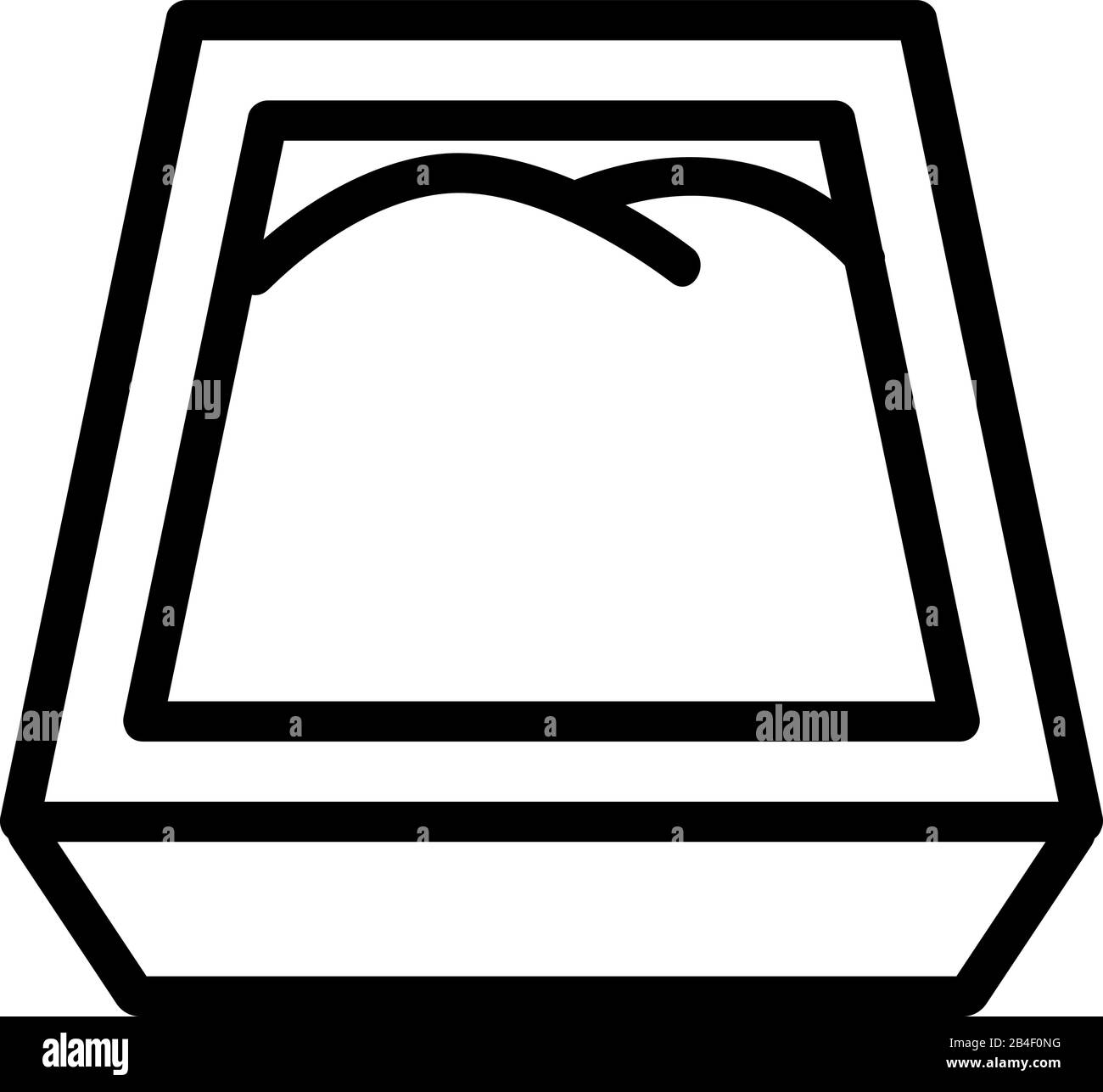 pet litter Icon vector. Isolated contour symbol illustration Stock ...