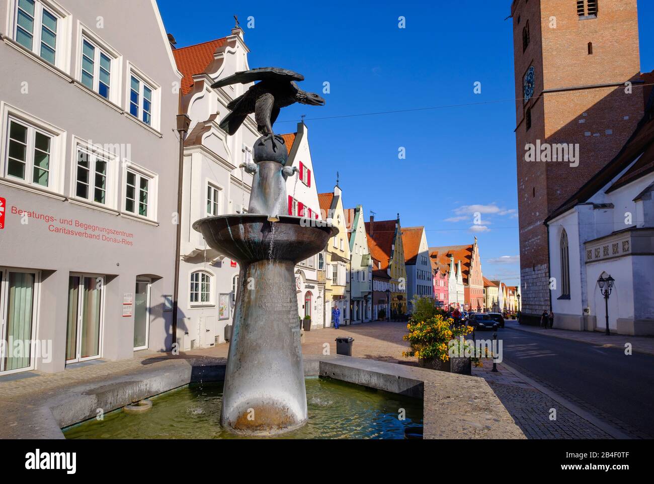 Reichsstadtbrunnen, Reichsstrasse, Old Town, Donauwörth, Donau-Ries ...
