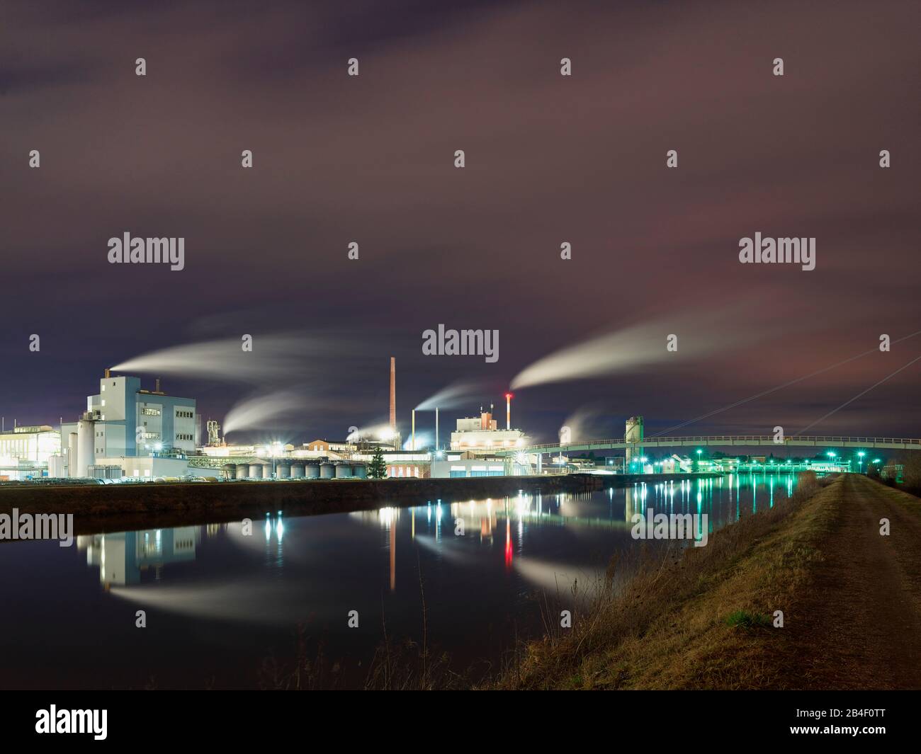 Gersthofen industrial park with lech canal hi-res stock photography and ...