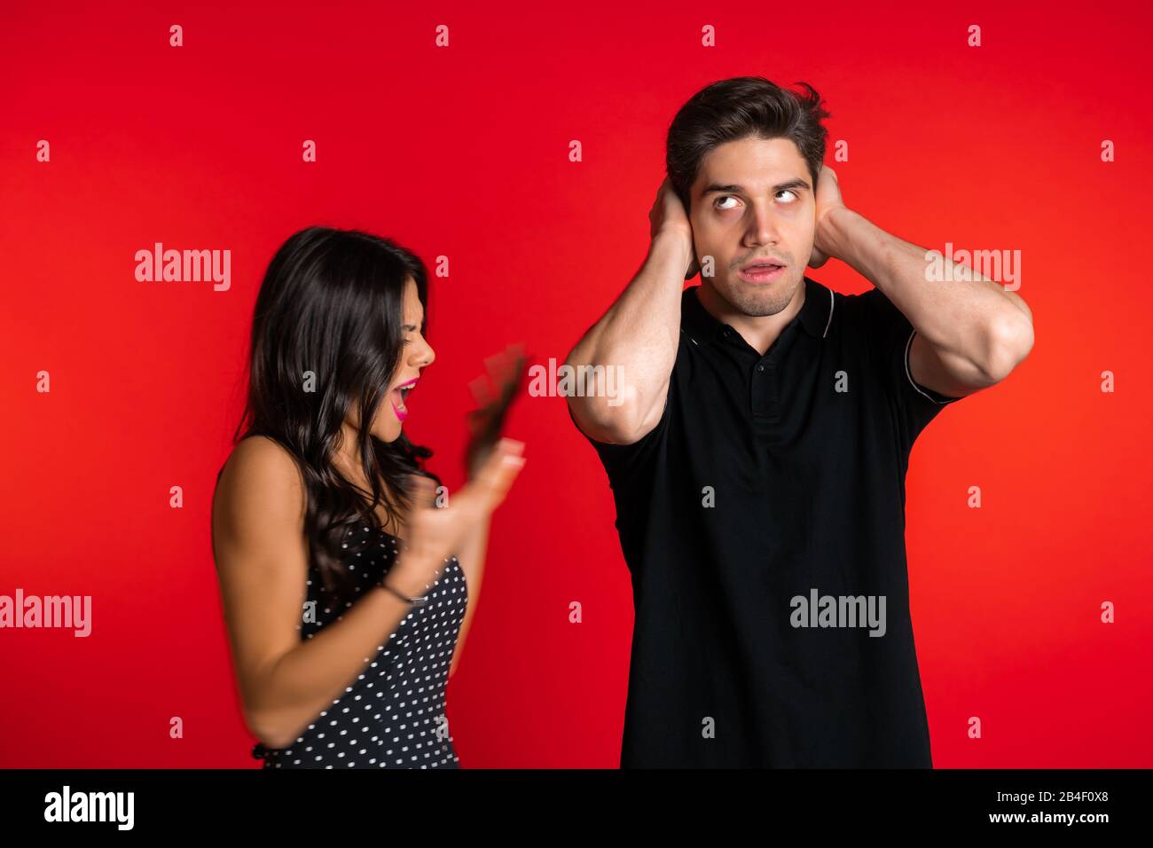 Woman angry boyfriend friends hi-res stock photography and images - Alamy