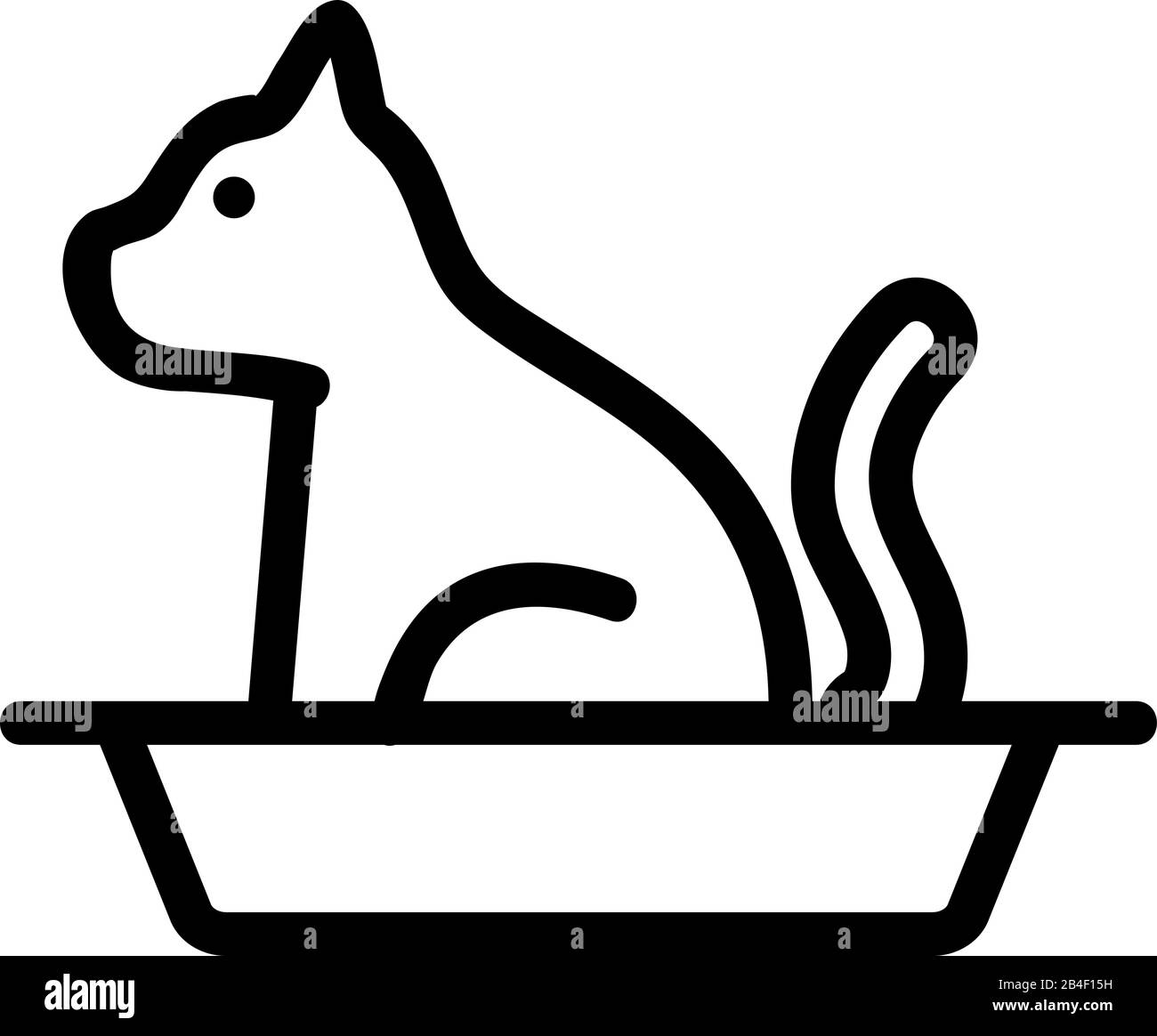 pet litter Icon vector. Isolated contour symbol illustration Stock ...