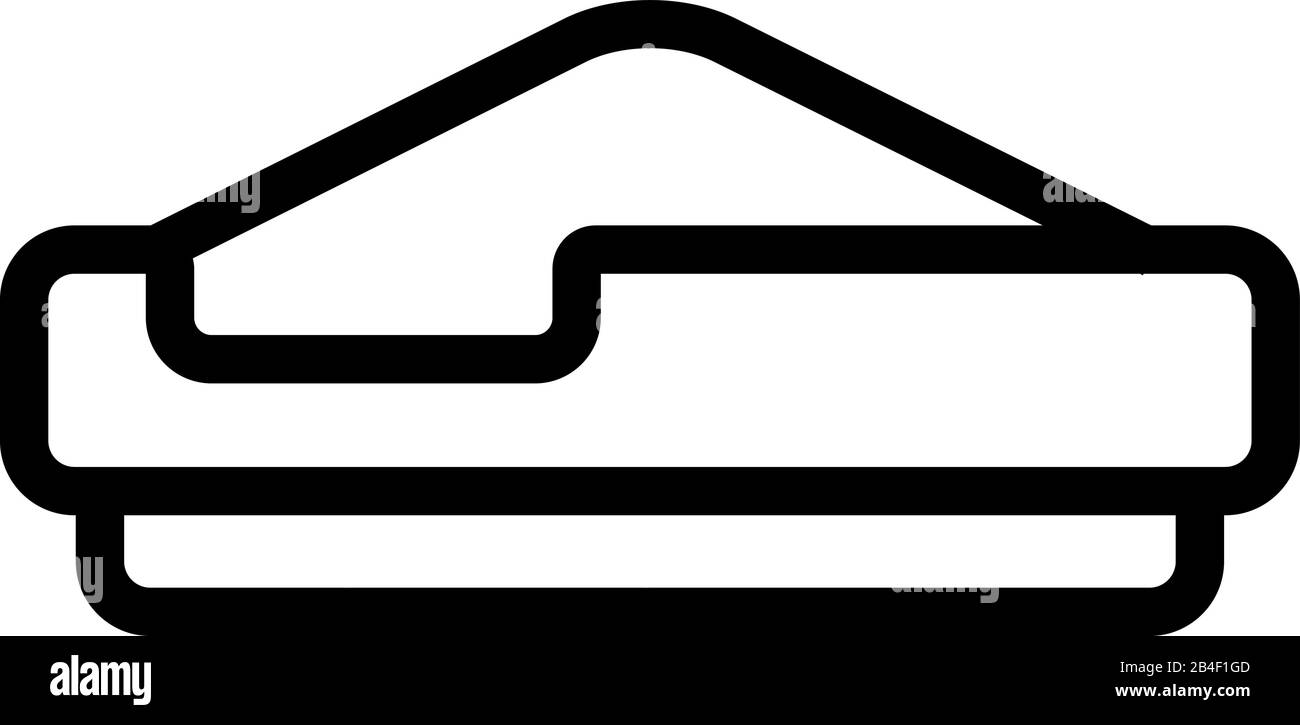 pet litter Icon vector. Isolated contour symbol illustration Stock ...