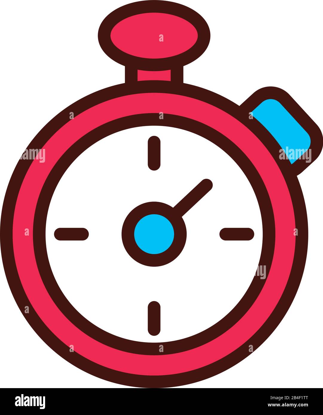 timer chronometer line and fille icon Stock Vector Image & Art - Alamy