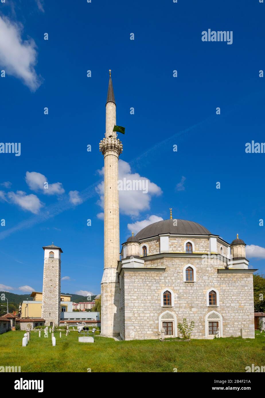 Hussein pasha mosque and clock tower hi-res stock photography and ...