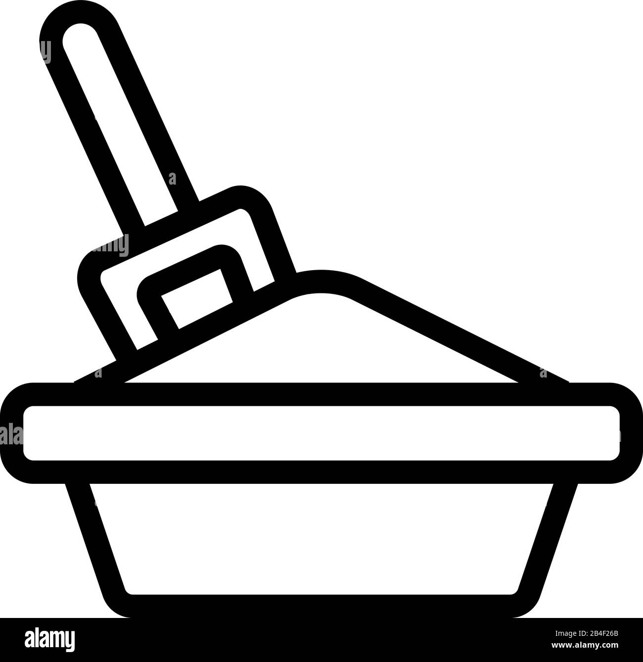 cat litter Icon vector. Isolated contour symbol illustration Stock ...