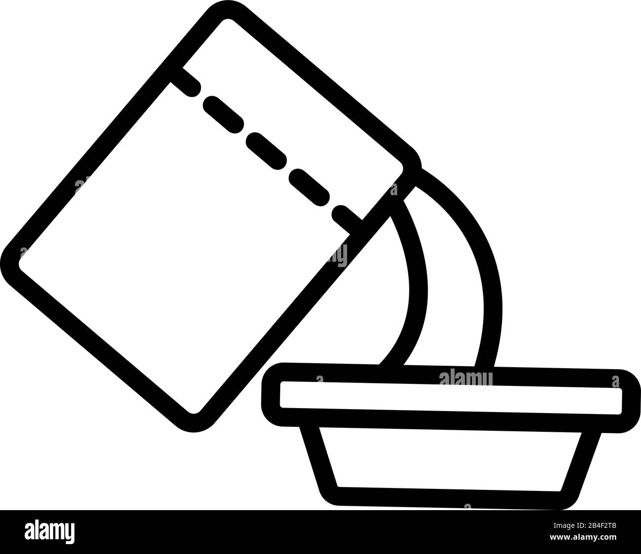 cat litter Icon vector. Isolated contour symbol illustration Stock ...