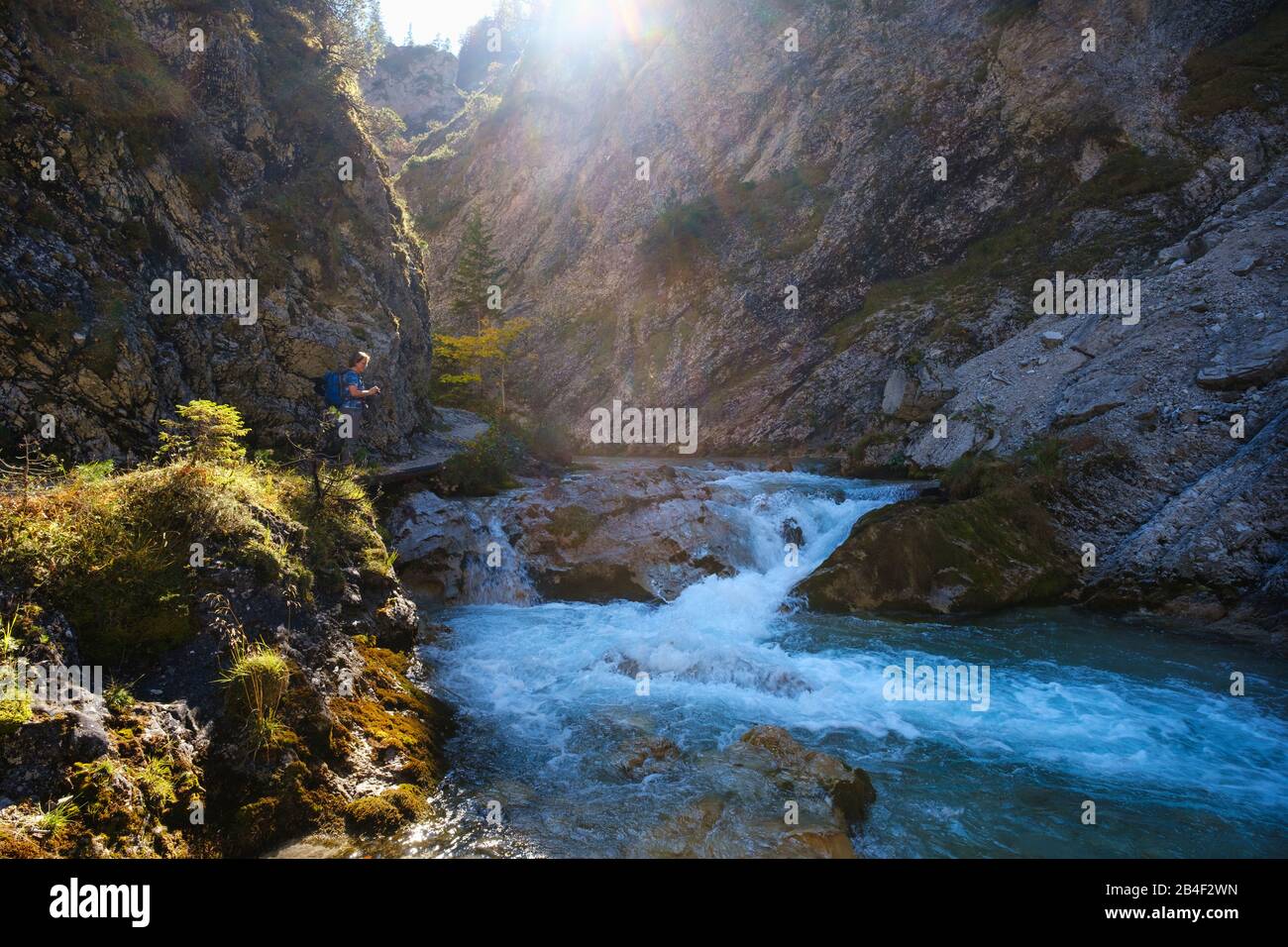 Gleirschbach, Gleirschklamm, near Scharnitz, Karwendel, Tyrol, Austria ...