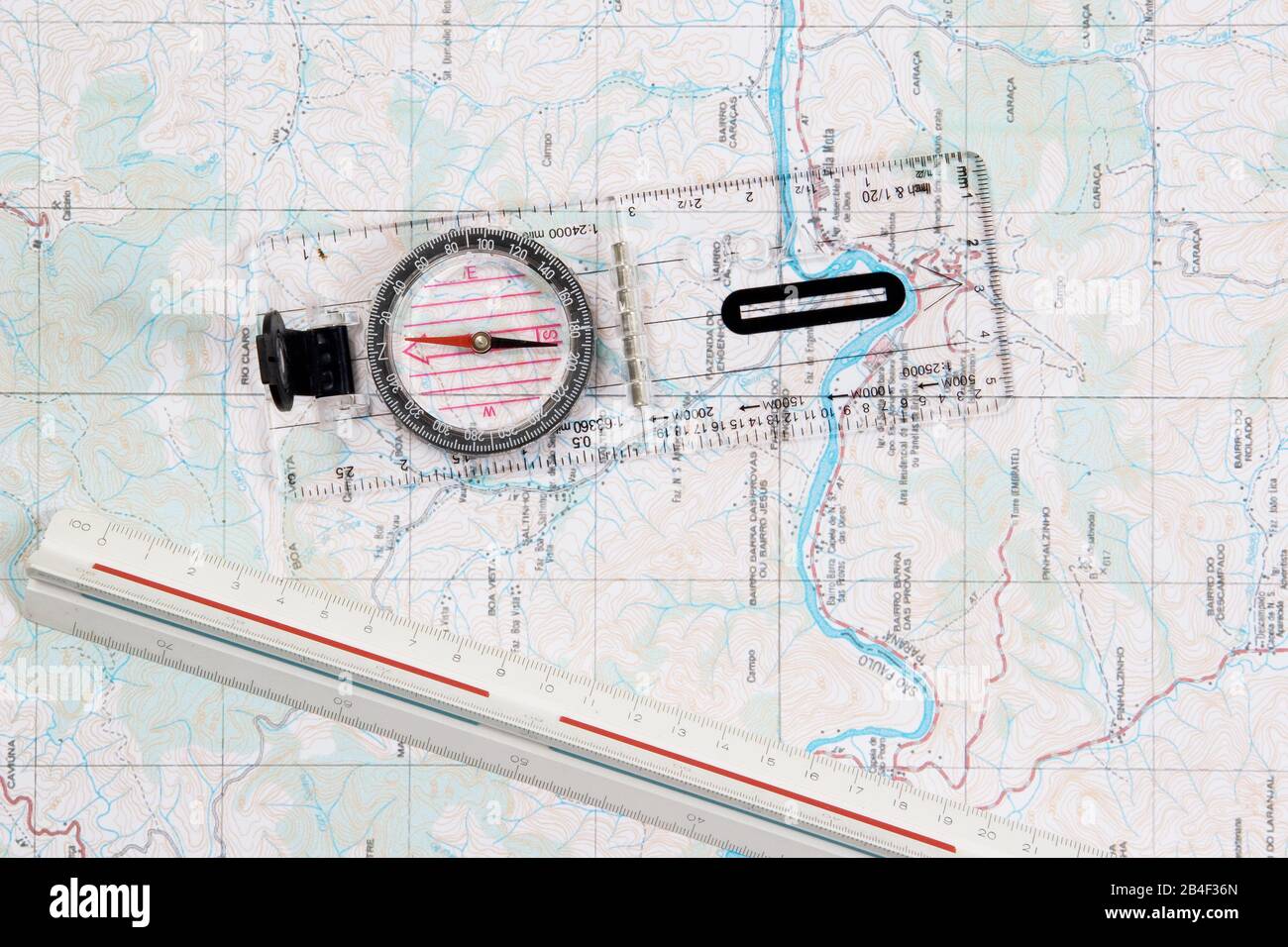 Brazil map compass hi-res stock photography and images - Alamy