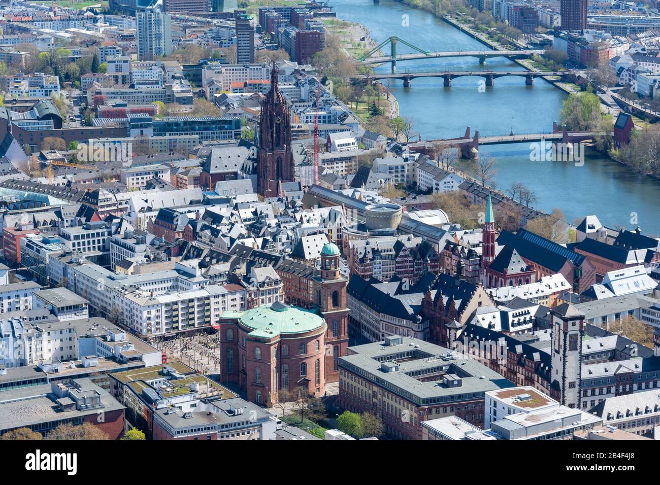 Deutschland, Hessen, Frankfurt, Blick vom Main Tower Richtung ...