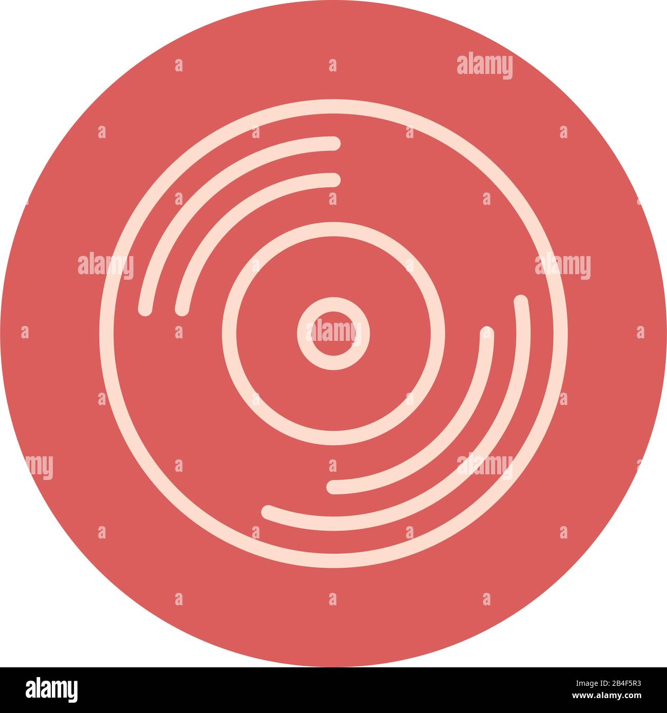 music vinyl disk record block and line icon Stock Vector Image & Art ...