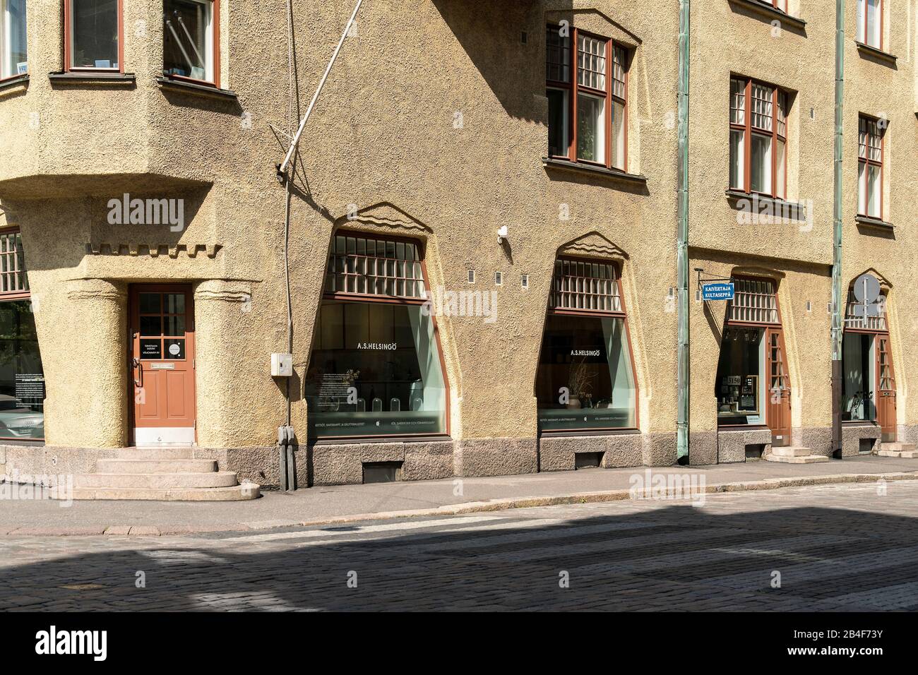 Helsinki, Altstadt, Jugendstil, Eckhaus Pohjoinen Makasiinikatu ...