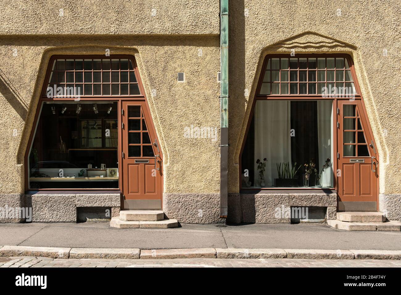 Helsinki, Old Town, Art Nouveau, Fabianinkatu, shop window Stock Photo ...