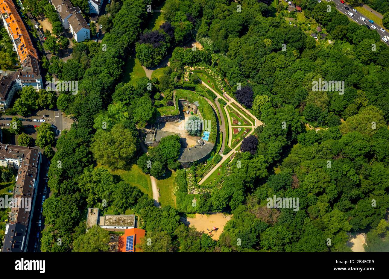 Aerial view of fort fort x of the fortress ring Cologne as part of the ...