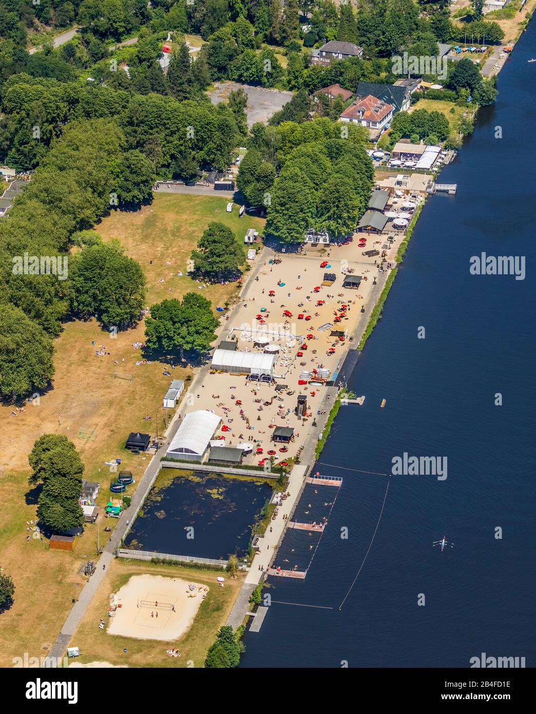 Seaside beach baldeneysee in essen hi-res stock photography and images ...