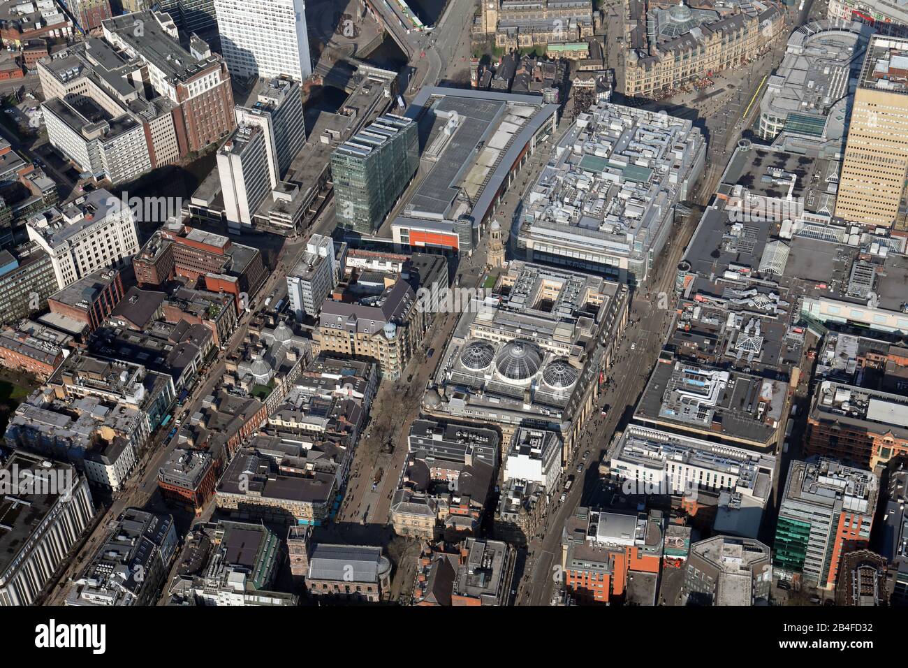 aerial view of the north eastern end of the area between Deansgate ...